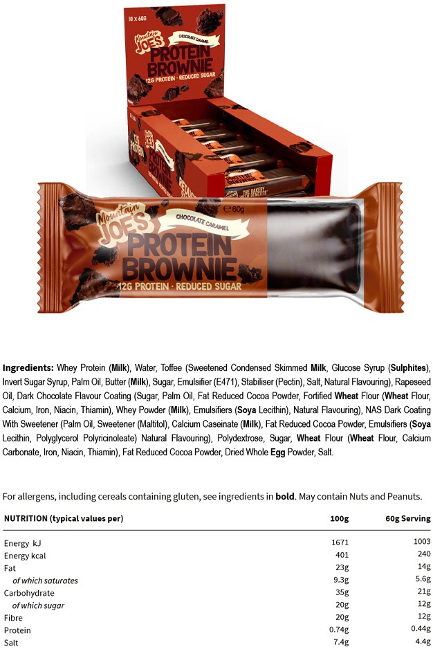 Mountain Joe's Protein Brownie - 10 x 60 g | Prometeus Mountain Joe's Protein Brownie - 10 x 60 g | Prometeus